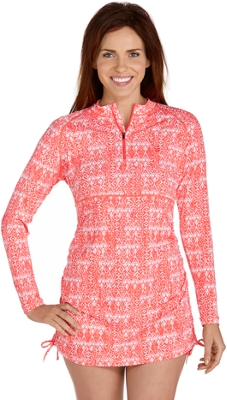 Coolibar Upf 50 Womens Ruche Swim Shirt Sun Protective Ebay