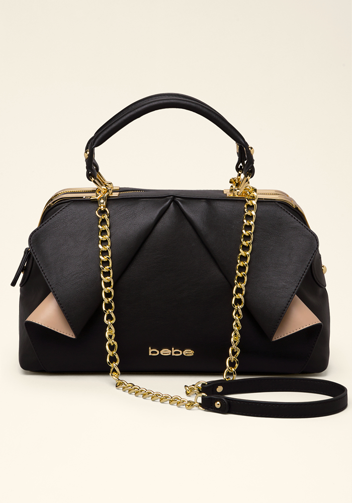 Colorblock Ruffle Satchel Handbags All Handbags Bebe