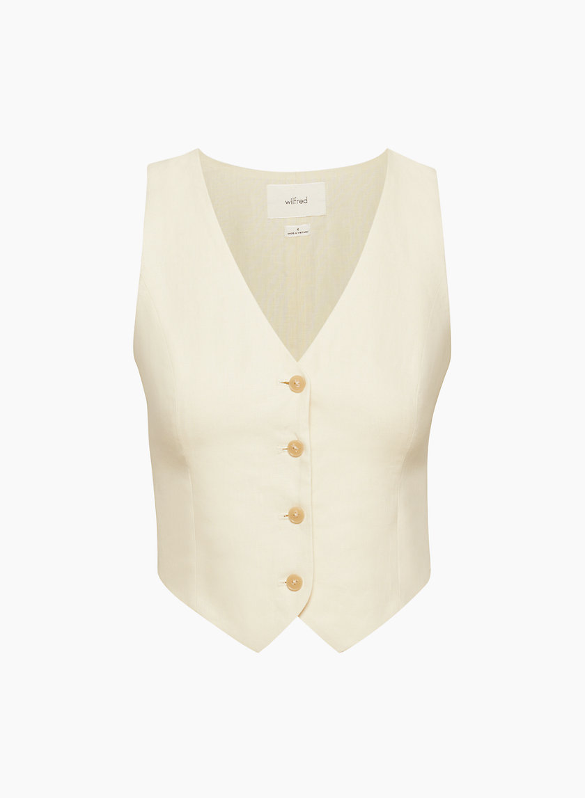 Wilfred PACINO LINEN VEST | Aritzia CA