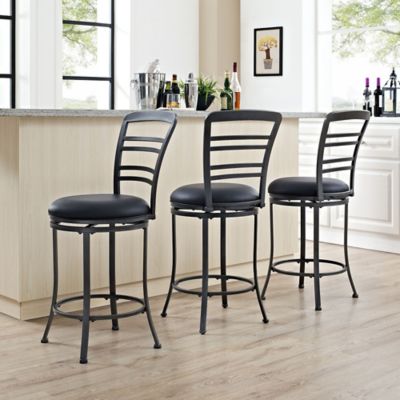 Crosley Shelburne Metal Stool in Grey - Bed Bath & Beyond