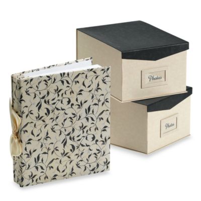 Floral Photo Album and Storage Boxes (Set of 3) - Bed Bath & Beyond