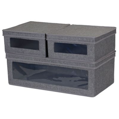 040071116125 - Household Essentials® 3 Piece Vision Lidded Storage Box ...