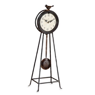Creative Co-Op Wrought Iron Clock with Pendulum - Bed Bath & Beyond