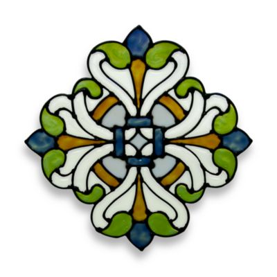 Stained Glass Window Cling Appliques - Medici Medallion - Bed Bath & Beyond