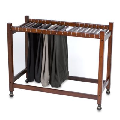 Solid Wood Pants Trolley with 20 Hanger Bars - Bed Bath & Beyond