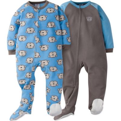 047213227299 UPC - Gerber® Size 7 2 Pack Monkey Footie Pajamas | UPC Lookup