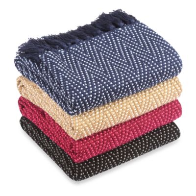Multi-Colored Chevron Knitted Throws - Bed Bath & Beyond