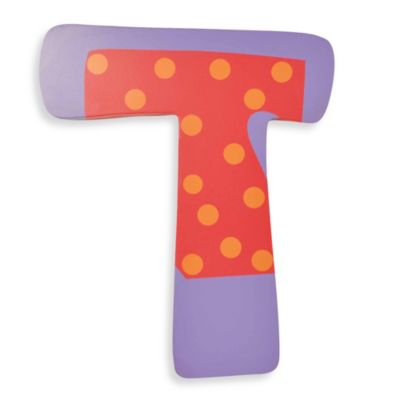 Buy Bright-Colored Wooden Letter "T" from Bed Bath & Beyond