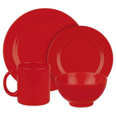 Waechtersbach Fun Factory 16-Piece Dinnerware Set in Bright Red - Bed ...