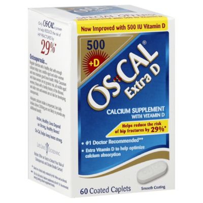 Buy Os-Cal Extra D 60-Count 500 +400iu Vitamin-D Coated Caplets from ...