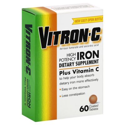 Vitron-C® High Potency Iron Plus Vitamin C 60-Count Dietary Supplement ...