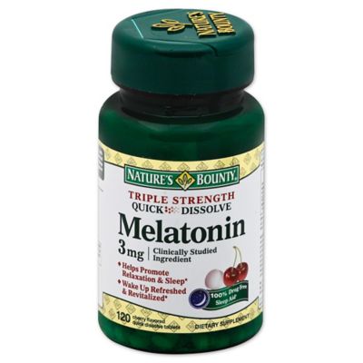 Buy Nature's Bounty 60-Count Triple Strength Melatonin 3 mg Tablets ...