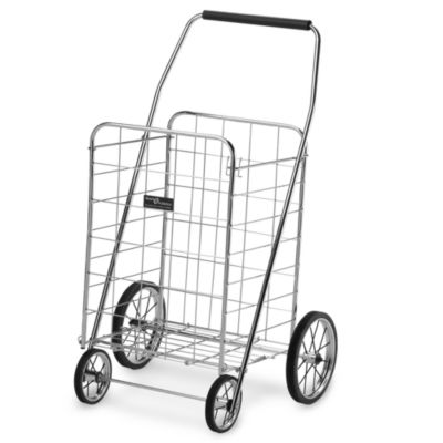 4-Wheel Deluxe Chrome Folding Cart - Bed Bath & Beyond
