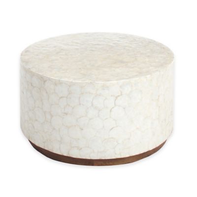 Jeffan International Capiz Round Coffee Table - Bed Bath & Beyond