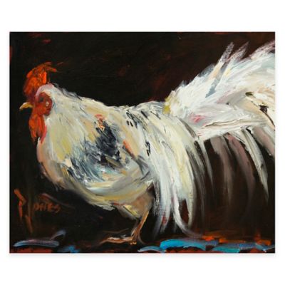 Abstract White Rooster Canvas Wall Art - Bed Bath & Beyond