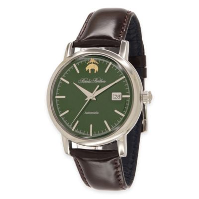 Buy Brooks Brothers Men's Watch with Green Dial in Stainless Steel with ...