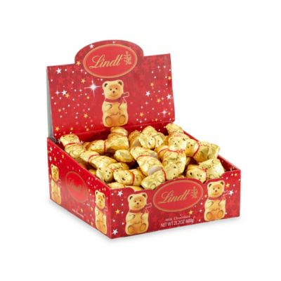 Lindt 60-Count Milk Chocolate Mini Bear Figure Holiday Box Set - Bed ...