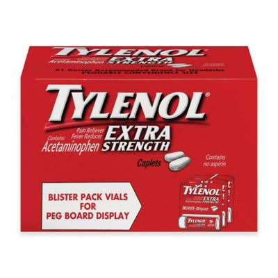 Tylenol® Extra Strength 10-Count 500 mg Pain Reliever Caplets - Bed ...