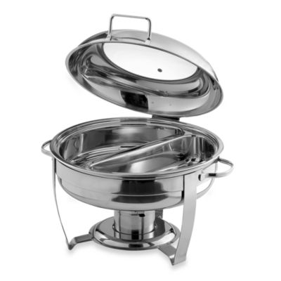 Round 6-Quart Divided Chafing Dish - Bed Bath & Beyond