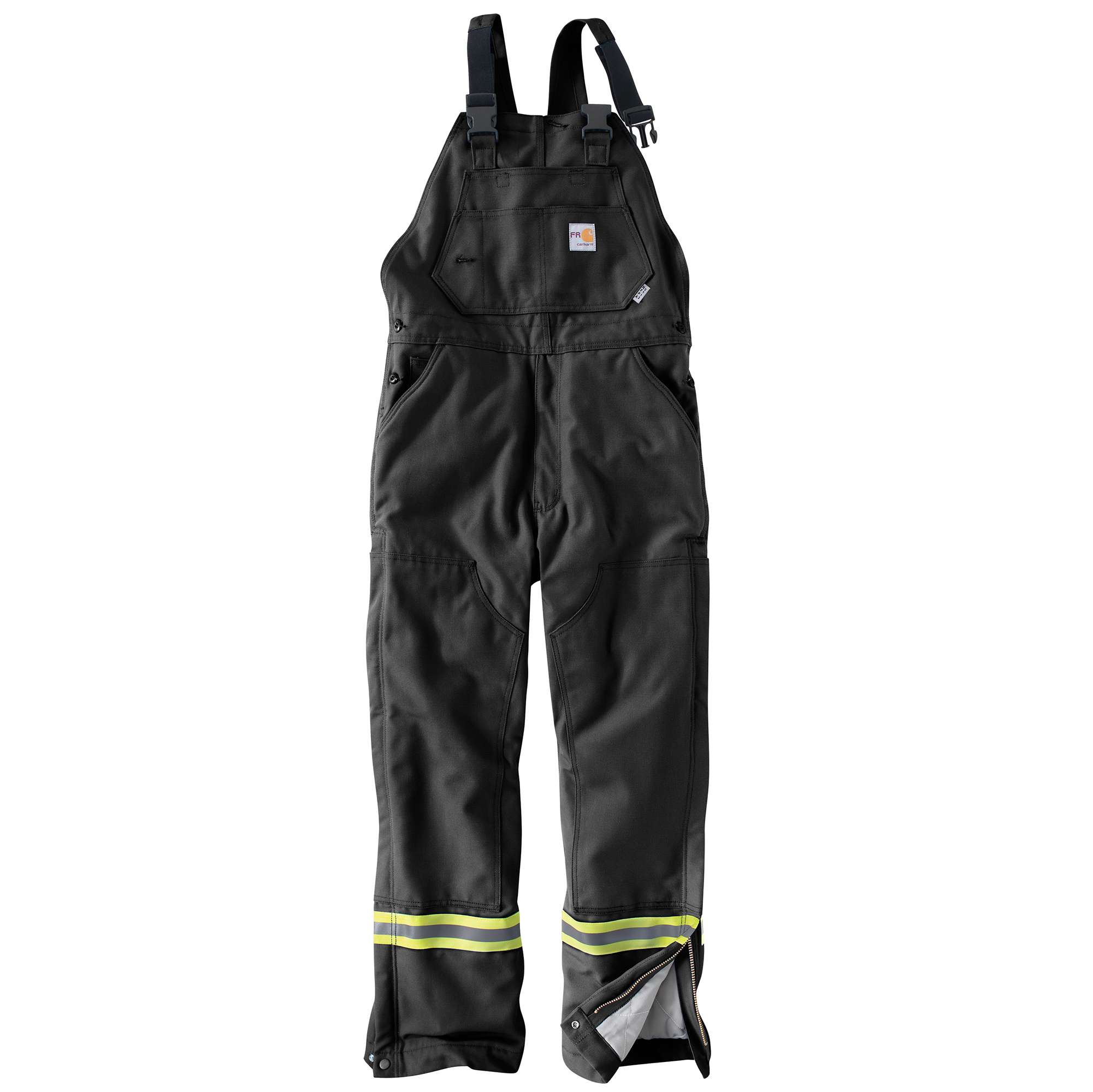 Mens Flame Resistant Striped Duck Bib Overallquilt Lined Carhartt