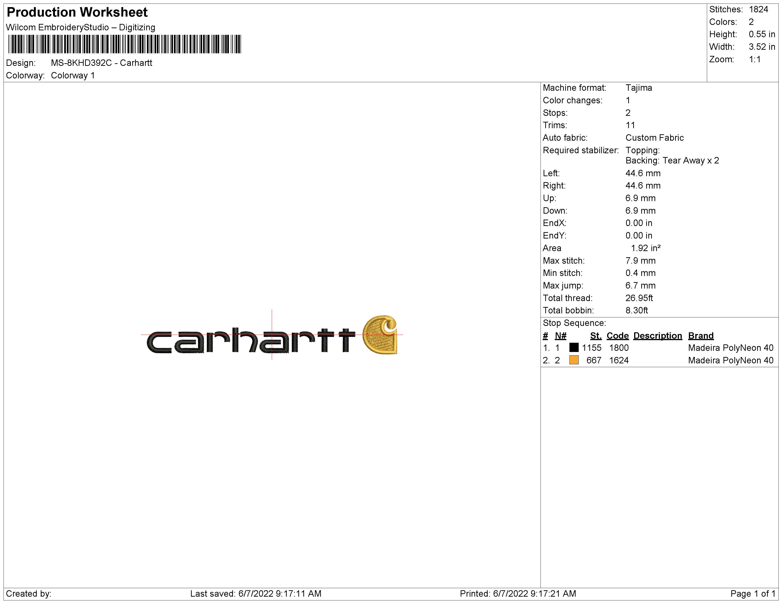 Embroidery Guide | Carhartt Company Gear