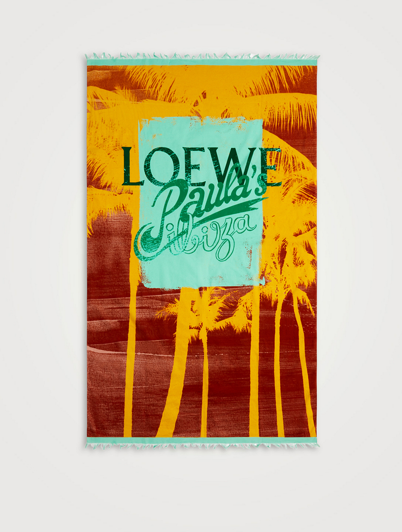 LOEWE Paula's Ibiza Sarong In Logo Print | Holt Renfrew Canada