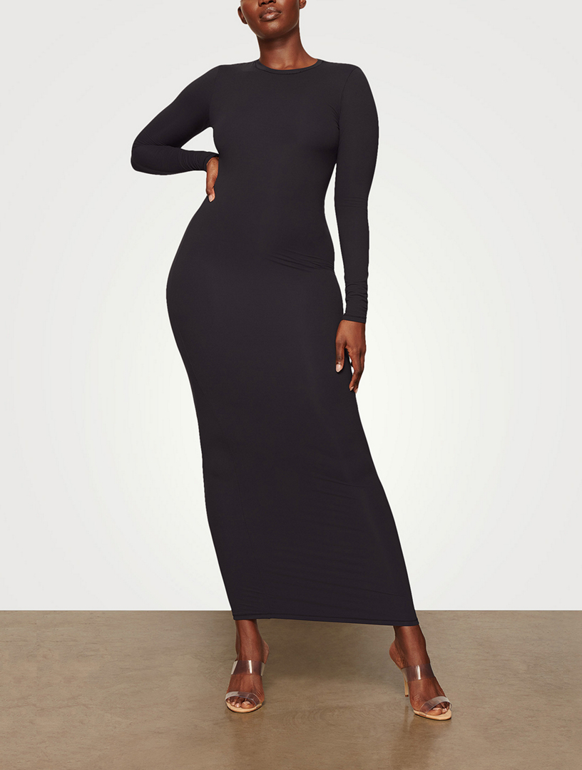 SKIMS Fits Everybody Crewneck Long-Sleeve Dress | Holt Renfrew Canada