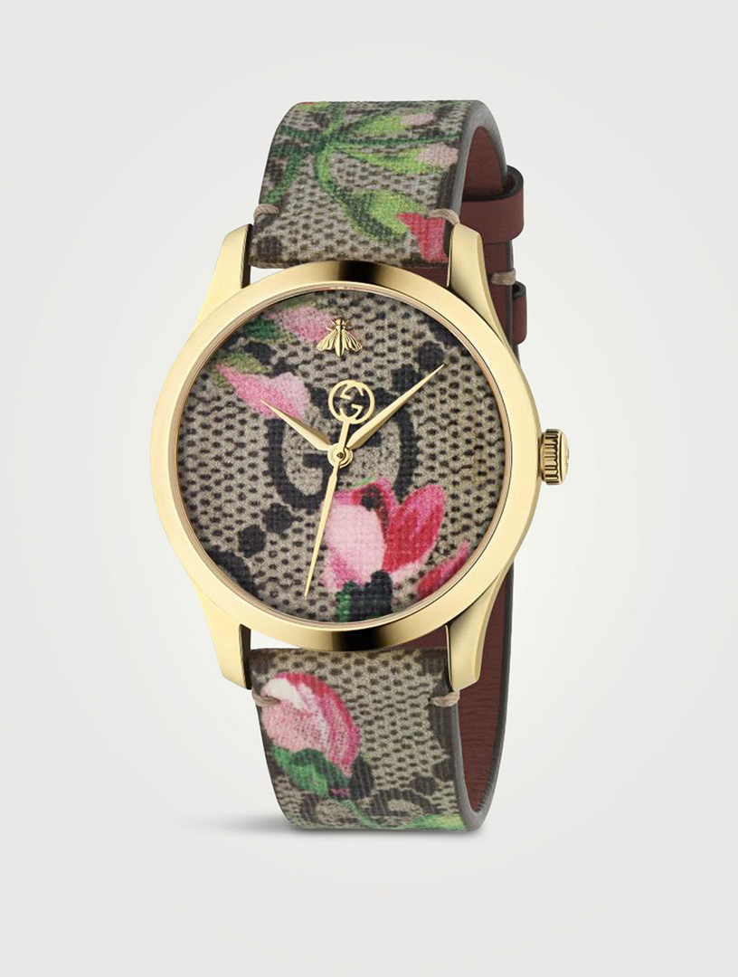 GUCCI G-Timeless Goldtone Steel Leather Strap Watch | Holt Renfrew Canada