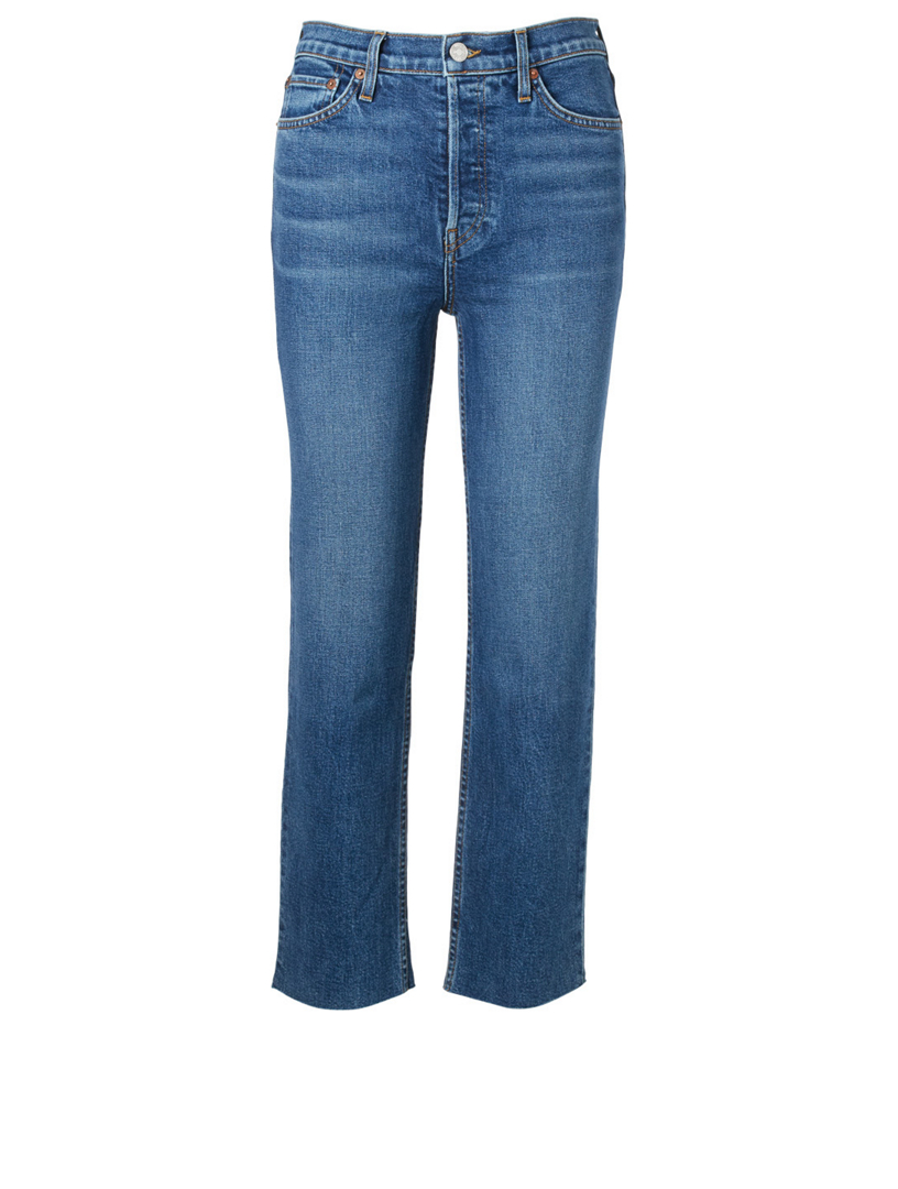 RE/DONE High-Rise Stove Pipe Jeans | Holt Renfrew Canada