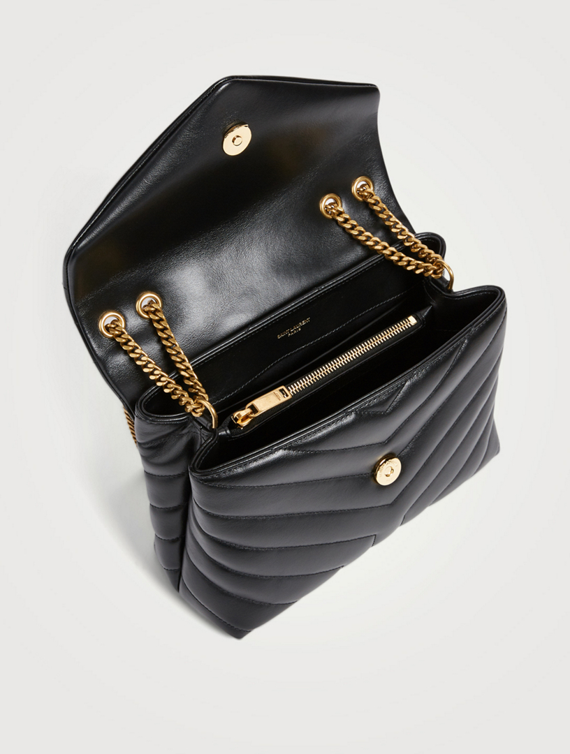 SAINT LAURENT Small Loulou YSL Monogram Leather Chain Bag | Holt ...