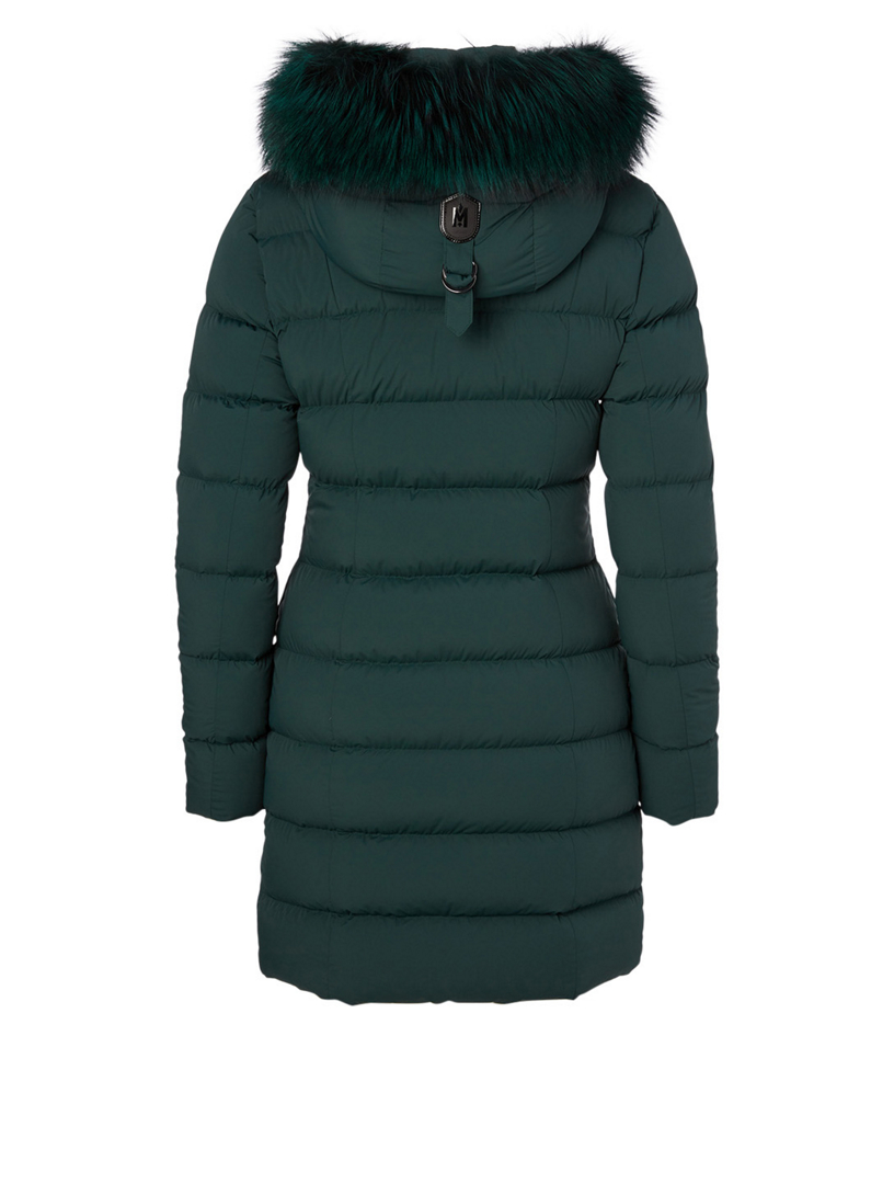 MACKAGE Calla Down Coat With Silver Fox Hood | Holt Renfrew Canada