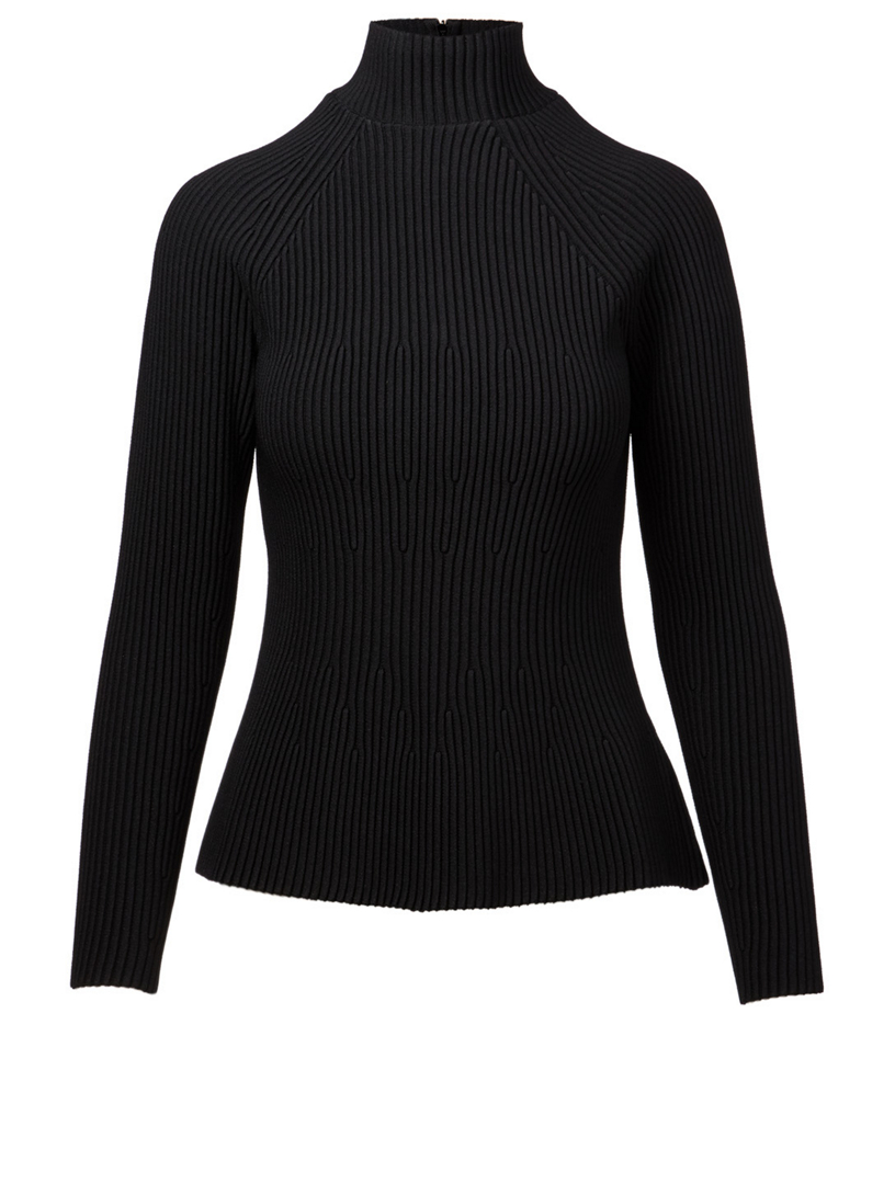 CAROLINA HERRERA Ribbed Turtleneck Top | Holt Renfrew Canada