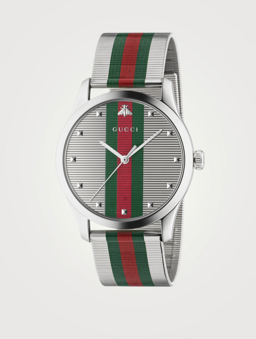 GUCCI G-Timeless Steel Web Bracelet Watch | Holt Renfrew Canada