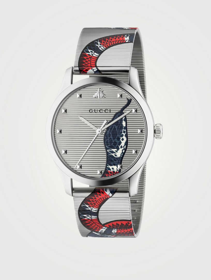 GUCCI G-Timeless Steel Snake Bracelet Watch | Holt Renfrew Canada