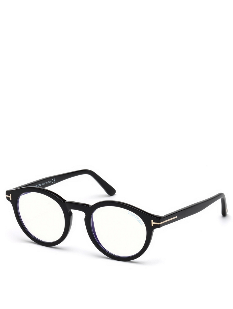 Tom Ford Round Optical Glasses With Blue Block Technology Holt Renfrew Canada