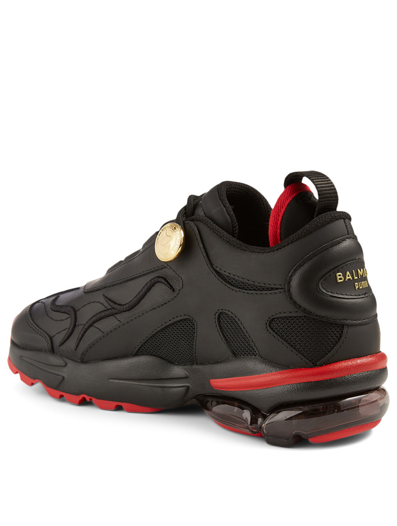 PUMA X BALMAIN CELL Stellar X BALMAIN Leather Sneakers | Holt Renfrew ...