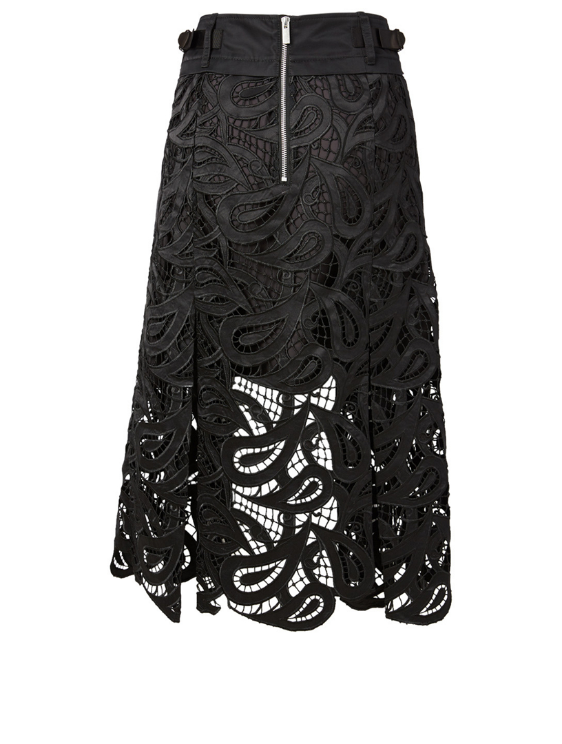 SACAI Paisley Lace Midi Skirt | Holt Renfrew Canada