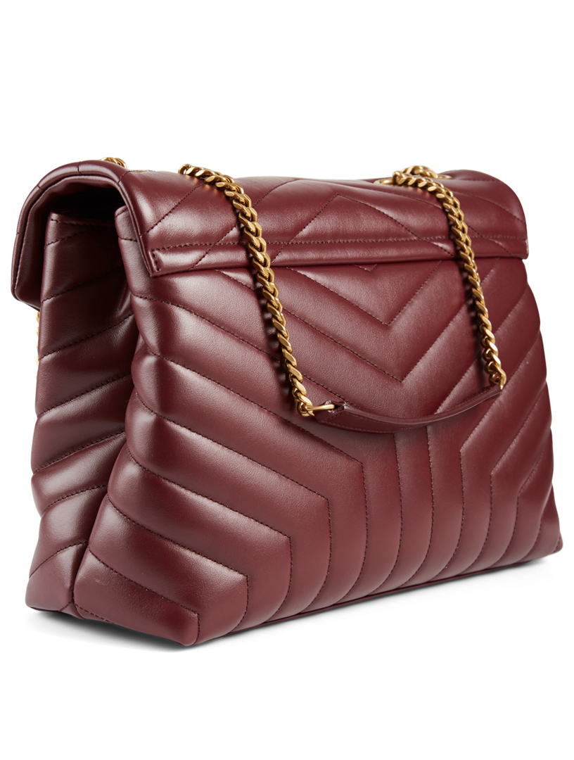 SAINT LAURENT Moyen sac à bandoulière chaîne Loulou en cuir à ...