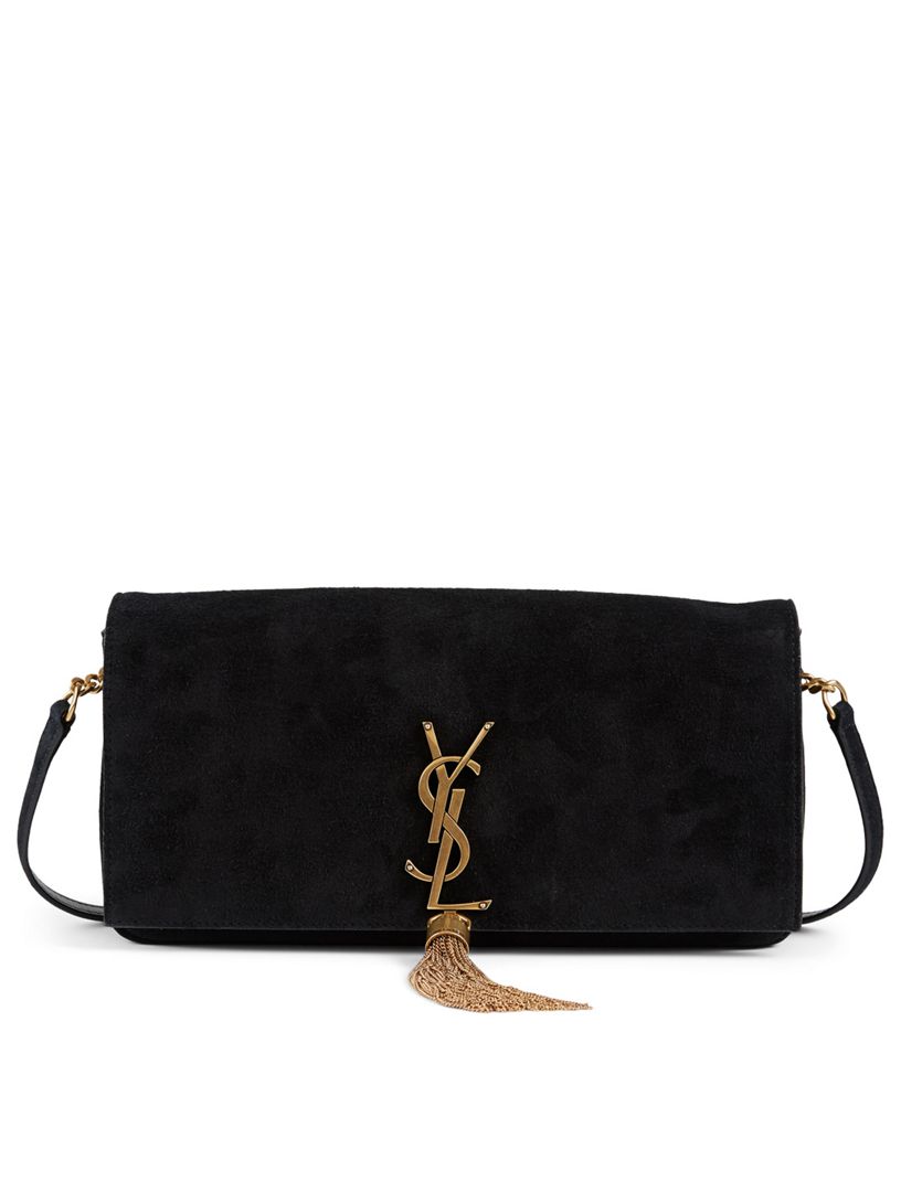 SAINT LAURENT Kate 99 YSL Monogram Suede Bag | Holt Renfrew Canada