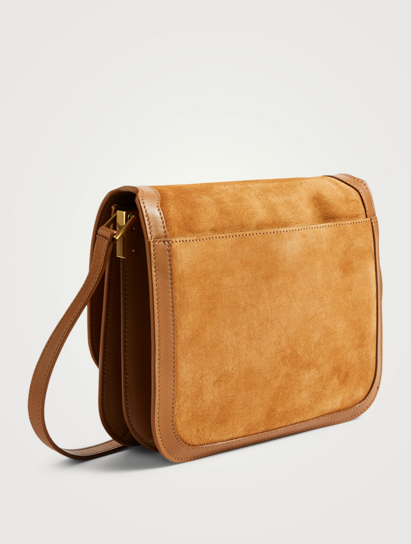 SAINT LAURENT Medium Solferino YSL Monogram Suede Bag | Holt Renfrew Canada