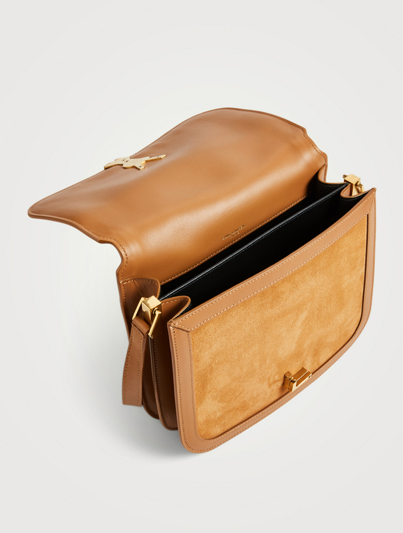 SAINT LAURENT Medium Solferino YSL Monogram Suede Bag Holt Renfrew Canada