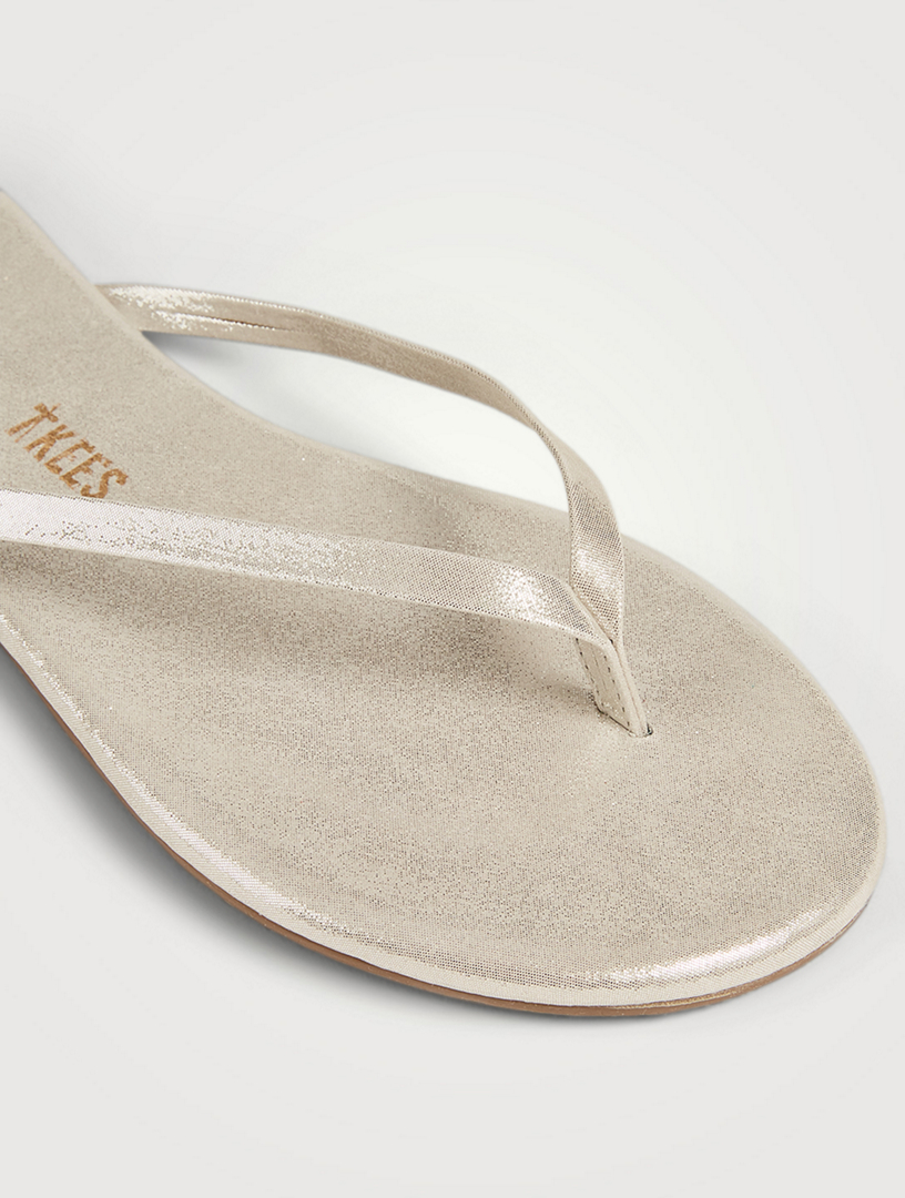 TKEES Lily Glitter Leather Thong Sandals | Holt Renfrew Canada