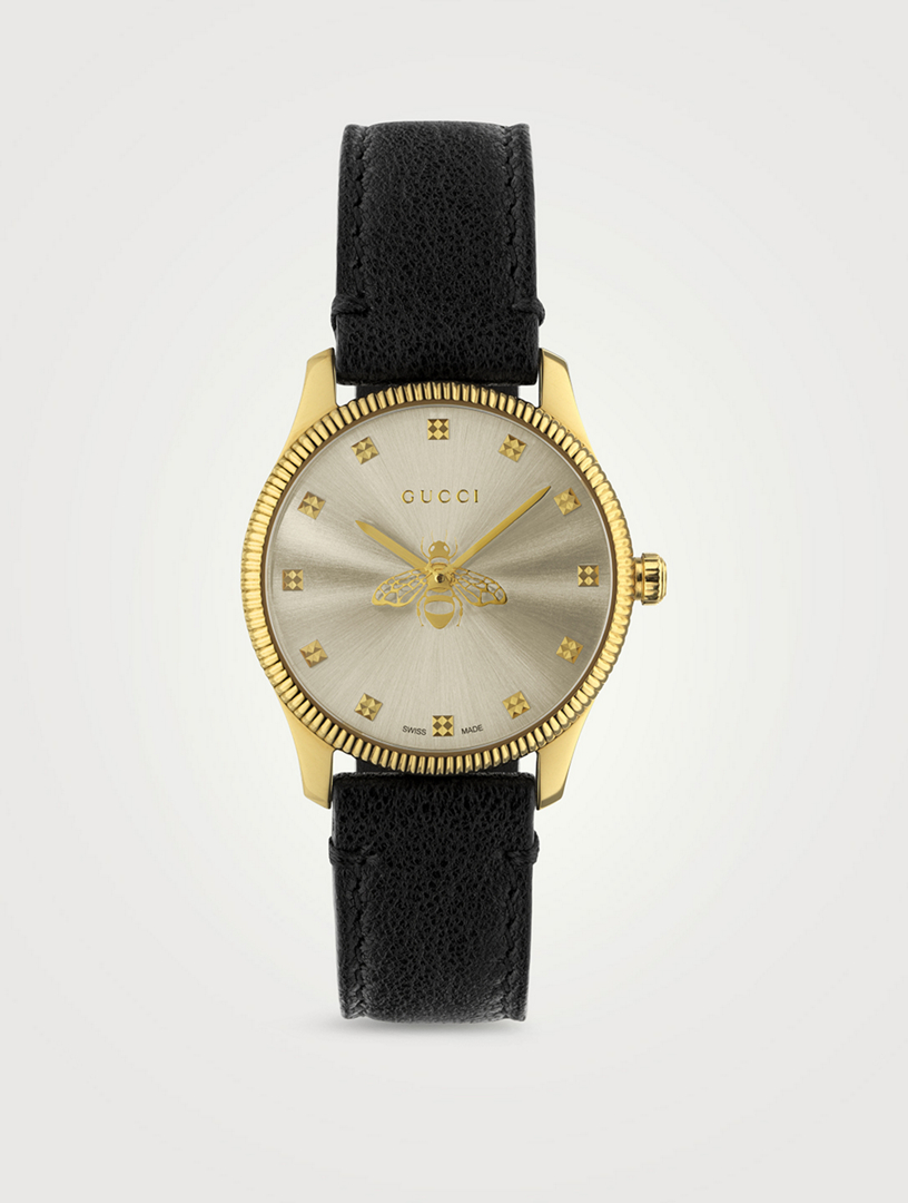 GUCCI G-Timeless Slim Leather Strap Watch | Holt Renfrew Canada