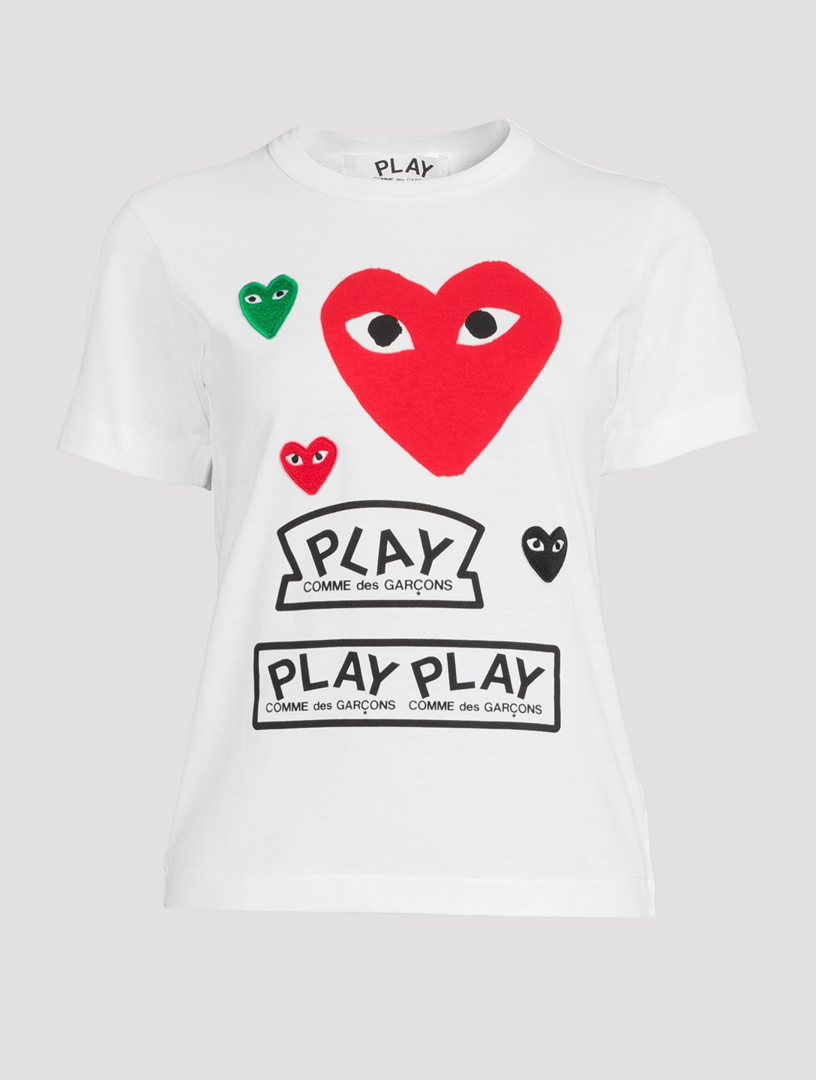COMME DES GARÇONS PLAY Cotton Heart T-Shirt With Logo Graphics | Holt ...