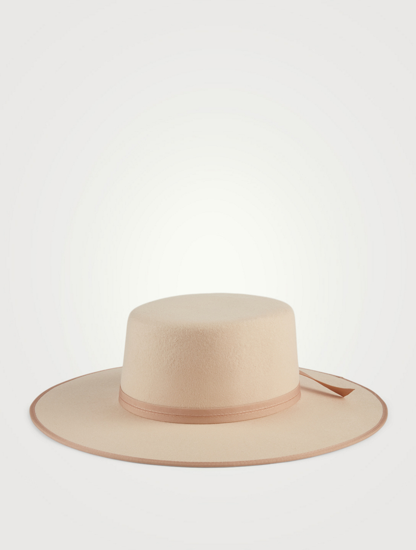 LACK OF COLOR Ivory Wool Rancher Boater Hat | Holt Renfrew Canada