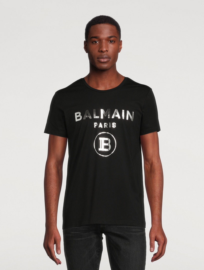 BALMAIN Tee-shirt en coton à logo métallisé | Holt Renfrew Canada