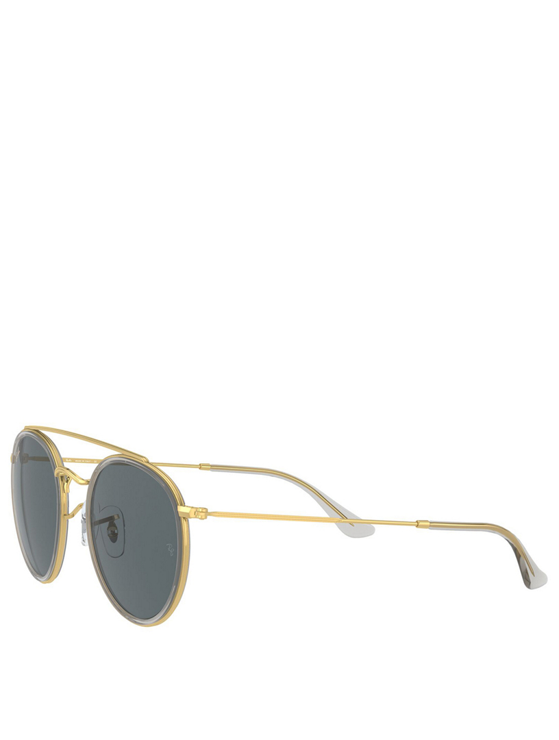 RAY-BAN RB3647N Round Double Bridge Sunglasses | Holt Renfrew Canada