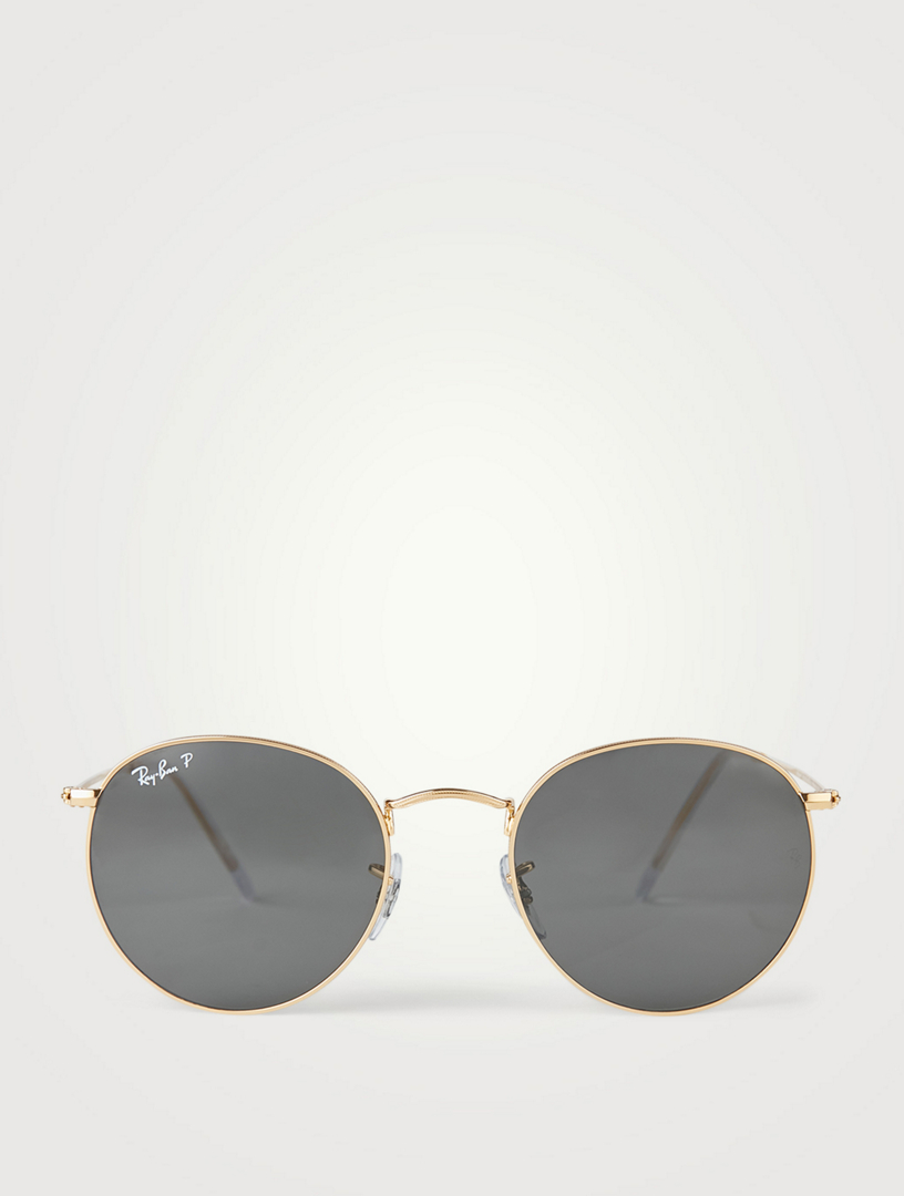 RAY-BAN RB3447 Polarized Round Metal Sunglasses | Holt Renfrew Canada