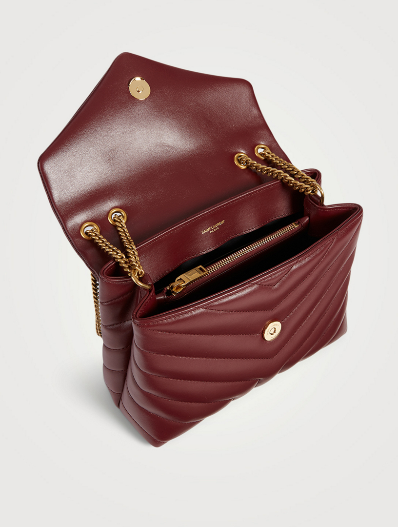SAINT LAURENT Small Loulou YSL Monogram Leather Chain Bag | Holt ...