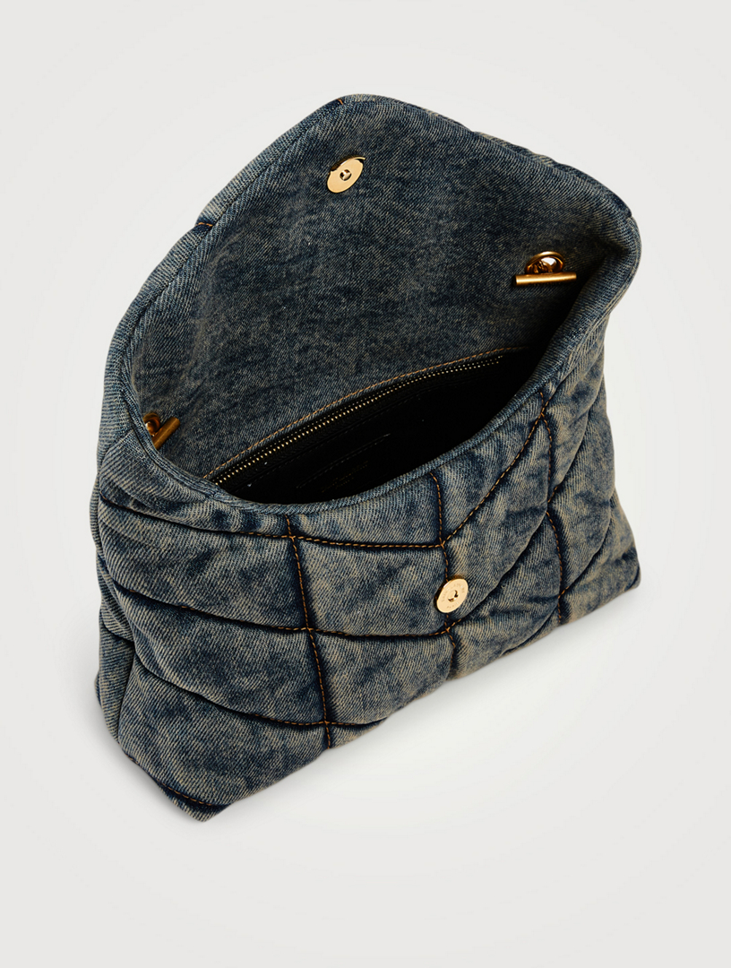 SAINT LAURENT Toy Loulou Puffer YSL Monogram Denim Bag Holt Renfrew